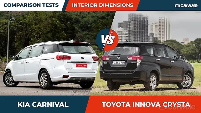 Kia Carnival vs Toyota Innova Crysta: Interior dimensions compared ...