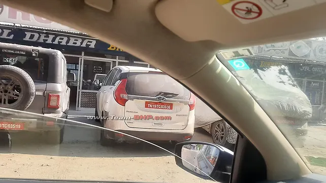 Mahindra Marazzo automatic variant spotted testing - CarWale
