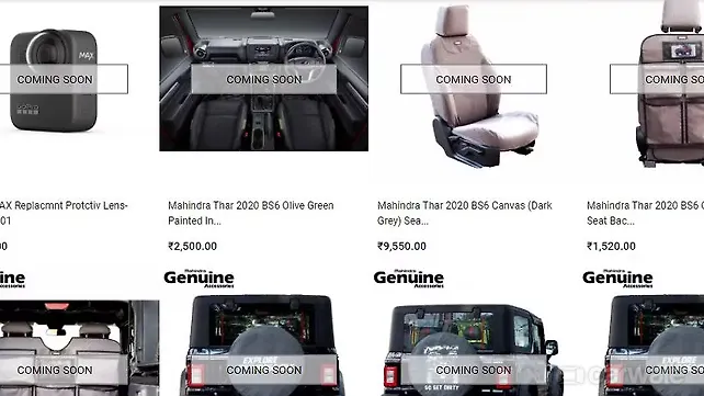 Mahindra Thar now offered with new set of personalised accessories ...