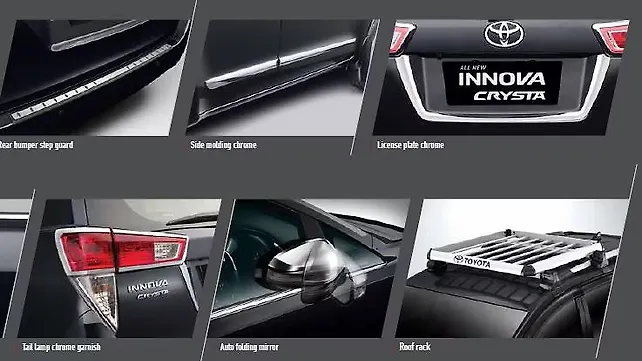 New Toyota Innova Crysta detailed accessories list - CarWale