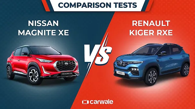 Base variant spec comparison: Nissan Magnite XE Vs Renault Kiger RXE ...