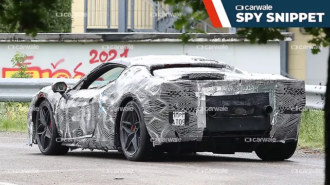 Ferrari V6 hybrid caught testing; to be unveiled later this week - CarWale