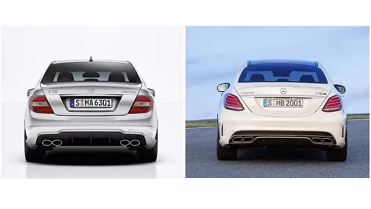 Photo Comparison: New Mercedes C63 S AMG versus old C63 AMG - CarWale